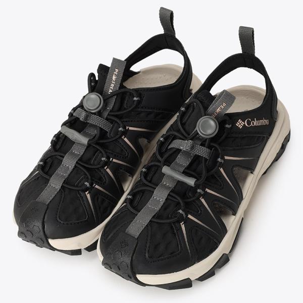 ・商品コード：328116・品番：PFRシャンダル・カラー：010(Black, Rose Metallic)・素材：合成繊維/合成皮革・合成底・片足重さ：約244g / 計測サイズ：24.0cm Columbia（コロンビア）PEAKFR...