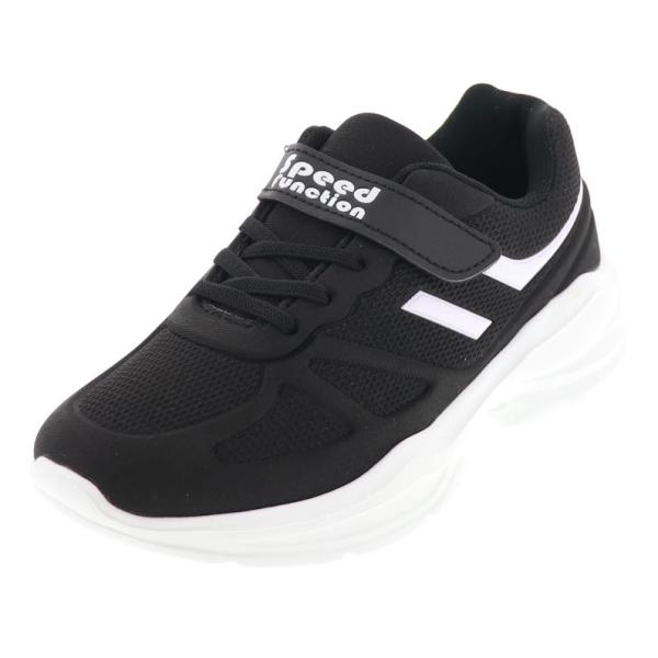 ・商品コード：501115・品番：FKR-11364K・カラー：BL/W  ブラック/ホワイト・ソールの高さ：約3.5cm・素材：合成繊維　合成底Speed Functionmodel : FKR-11364　color：ブラック×ホワイト...