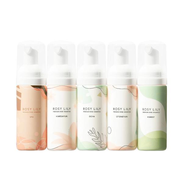 ・商品コード：753511・品番：RL-e028・生産国：日本・成分：界面活性剤(1%)(アルキルグリコシド)・安定化剤・香料・容量：250ml (各50ml×5)　ROSY LILY ロジーリリーPREMIUM SHOE SHAMPOOプ...