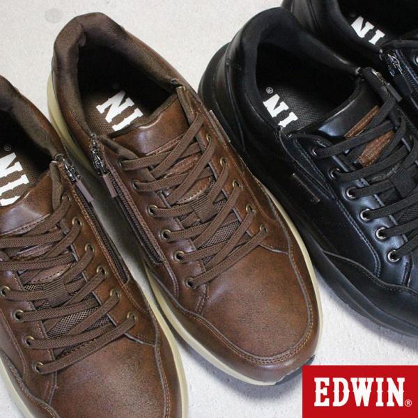 エドウィンの防水シューズ。値下げしました！(北海道、沖縄は別途送料がかかります。)4cm×6時間の防水設計（完全防水ではありません）。幅広ワイド設計で快適な履き心地。高反発ソール採用で優しい足当たり。ファスナー付きで脱ぎ履き簡単。速乾。抗菌...