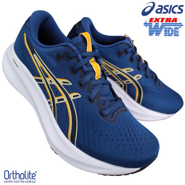 【アシックス asics】メンズ向け足幅エクストラワイドモデルのランニングシューズGEL-EXCITE 11は、快適で汎用性の高いデザインが特徴。ランニングでより快適な履き心地を追求しています。ミッドソールにAMPLIFOAM PLUSテク...
