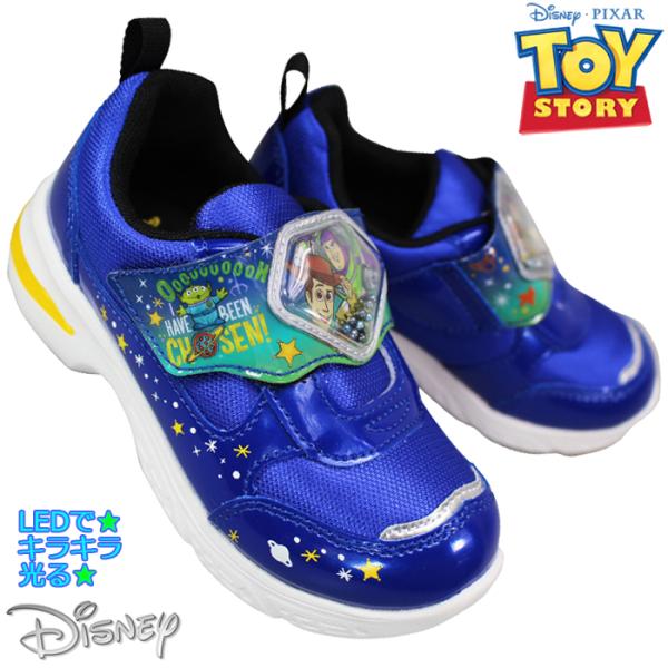 新商品が入荷！【ディズニー】トイストーリーのLEDシューズです。ワンタッチで脱ぎ履きできる一本バンドのジョグタイプです。通園をはじめ、外遊びや運動、お出かけなど、マルチに履いていただけます。甲バンドのクリアドームにシャカシャカパーツが入った...