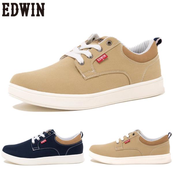 25.0cm 25.5cm 26.0cm 26.5cm 27.0cm ネイビー ベージュ スニーカー メンズ 靴 シューズ 男性用 MEN 最安値に挑戦！ EDWIN