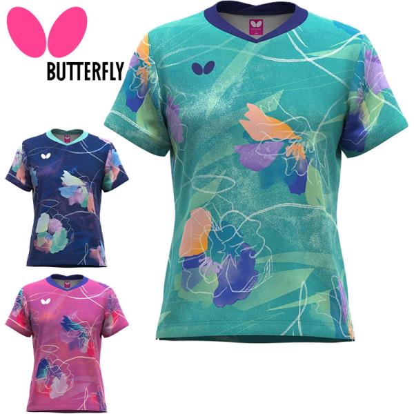S M L O XO 2XO 123(ターコイズブルー) 178(ネイビー) 228(マゼンダ) 卓球 ウェア 競技 女性用 ウィメンズ LADY WOMEN 最安値に挑戦！ Butterfly