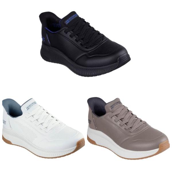 洗練されたアスレチックスタイルと快適な履き心地が楽しめる、Skechers Hands Free Slip-ins(R)：BOBS Sport(TM)スクワッド カオス 4 - ダイレクト ステップ。Heel Pillow(TM)デザインを...