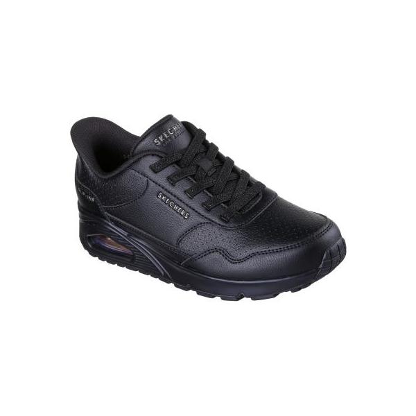 軽やかに空中を歩くように快適な、Skechers Street Hands Free Slip-ins(R)（スケッチャーズ ストリート ハンズフリー スリップインズ）：ウノ - バンクシア ラックス。独自のHeel Pillow（ヒールピ...