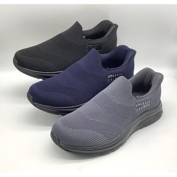 手ぶらですぽんと脱ぎ履き！特許技術を搭載した手を使わずに楽に脱ぎ履き出来るシリーズ、Slide Fit スライドフィットのメンズシューズ。かかとのカップがサポートするから、手を使わずにすぽんと脱ぎ履きできます。伸縮性の靴紐なので結ぶ必要がな...