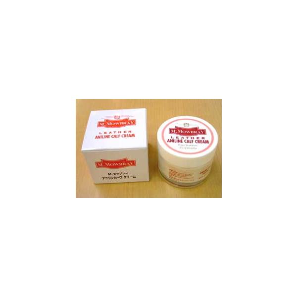 定期的に使用することでアニリンカーフの表面にクリームのベールを作り表面を保護。【使用方法】　・モゥブレィ・アニリンクリームを薄く靴全体に塗ります。（決して強くこすらないこと）　・そしてアニリンクリームで靴全体をベールでおおってしまうイメージ...