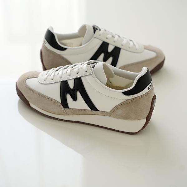 ブランド：KARHU（ カルフ ）生産国：中国品番：MESTARI（メスタリ）アッパー素材：スエードレザー、ナイロンソール素材：EVA、ラバーヒール高：約3cmcolor：silver lining/blacksize：us4 (21.5〜...