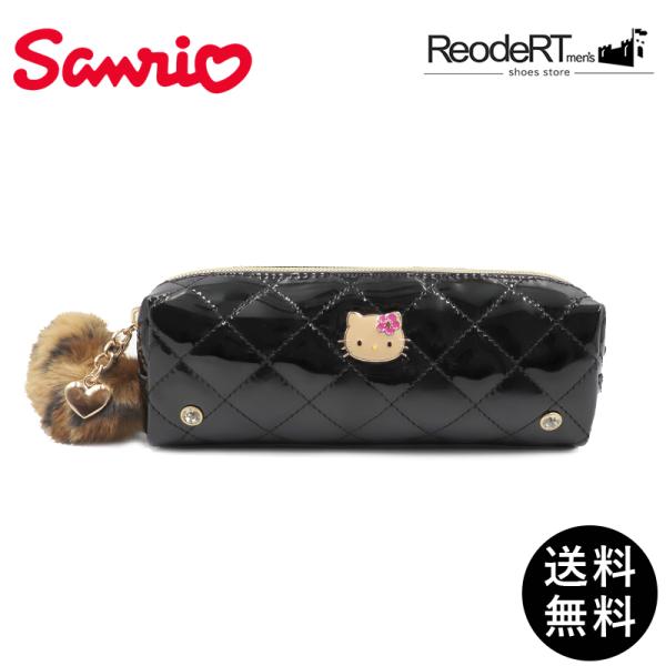 ハローキティ ポーチ バッグインバッグ 小さめ レディース バッグ 日焼けキティ インナーバッグ サンリオ大人気！日焼けキティちゃんのプレートが可愛いポーチトレンドのギャルデザイン、光沢感のあるエナメル素材は耐水性に優れ、汚れにも強いためデ...