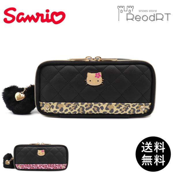 ハローキティ ポーチ バッグインバッグ 小さめ レディース バッグ 日焼けキティ インナーバッグ サンリオ大人気！日焼けキティちゃんのプレートが可愛いポーチトレンドのギャルデザイン、キルティング+ヒョウ柄の多機能ポーチ、デイリーに活躍し、高...