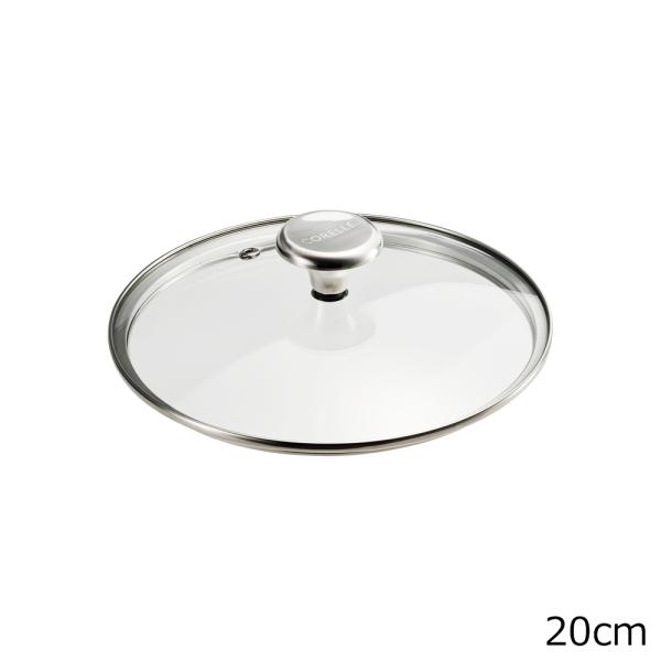 ◆サイズ　26cm：約外径27.6×高さ6.8cm◆重量26cm：約655g◆材質 ：ガラス、ステンレス■特徴コレールフライパン専用のガラス蓋です。フライパンに合わせた、シンプルでオシャレなデザインが特徴。全面が透明なガラス蓋なので、火の通...