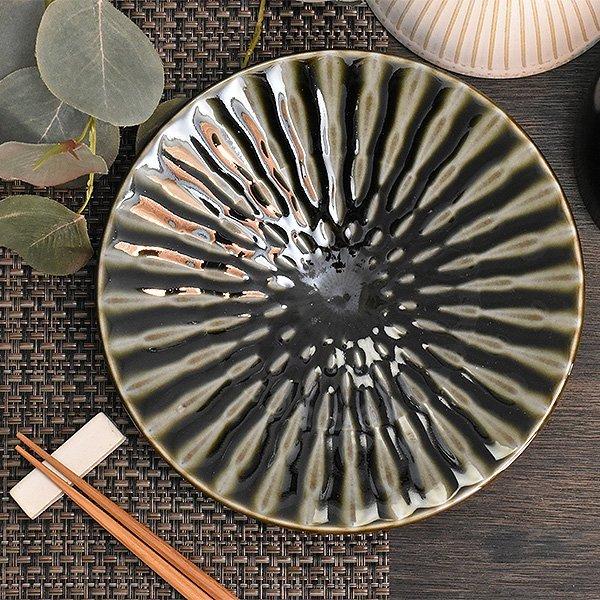 商品コード：31-41268-081サイズ（約）：19.5×3.3cm産地：日本製　美濃焼レンジ対応　食洗機対応　オーブン不可【サイズ別/約19cm,和食器,皿,丸中皿,ホテル,レストラン,カフェ,おしゃれ,皿,プレート】