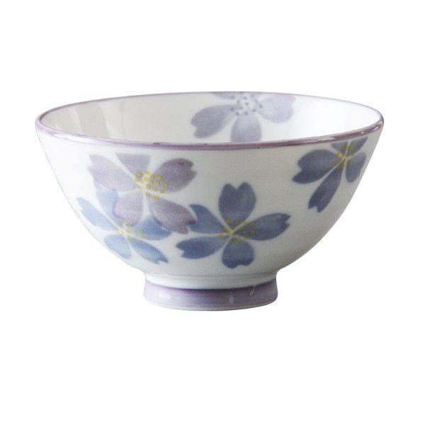 商品コード：KN-MU-SMW4サイズ（約）：直径12.3×6.8cm産地：日本製　美濃焼素材：陶磁器【サイズ別/約12cm,和食器,茶碗,飯碗,ご飯茶碗,飯碗中サイズ,飯碗,パープル,パープル系 丼・碗 13cm未満,旅館,料亭,食堂,お...