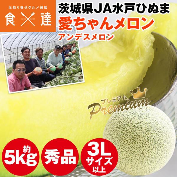 ＜商品説明＞ひぬまの恵み 愛ちゃんメロンは、ひぬまの自然と生産者の愛情から生まれた茨城町発の新しいメロンブランドです。エコ農産物（特別栽培農産物）の認証を取得。メロン本来の美味しさを追求するため、「茨城を代表するブランド品種」「産地限定の収...