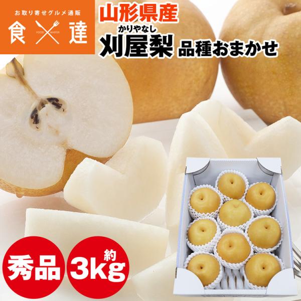 ＜商品説明＞山形県産和梨のトップブランド、刈屋梨（かりやなし）。山形県酒田市刈屋地区で栽培される和梨の名称です。完熟するまで実を樹にならせておくため、キズがつきやすく、栽培には多くの手間がかかりますがその分、食味抜群。ジューシーさ、甘みが違...