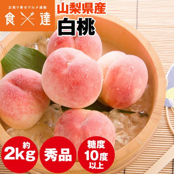 ＜商品説明＞もぎたての新鮮な美味しい桃を、名産地・山梨県から産地直送でお届けします。光センサーを用いた糖度選果を実施しており、糖度10度以上の甘くて美味しい桃だけが入ります。個体による甘みのバラつきが少なく、ギフトにもおすすめ。加納岩白桃・...