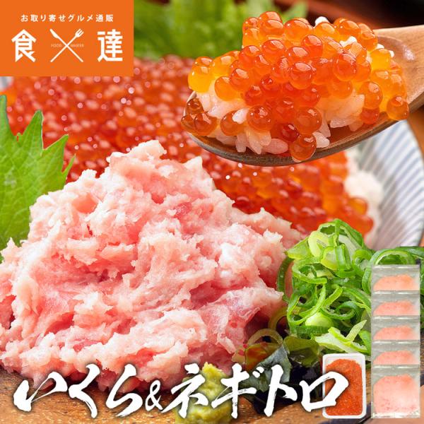 ＜商品説明＞いくらとネギトロのセットです！市場直送の美味しいネギトロ用のマグロの叩き食べたい時に水ポチャ解凍するだけ！あったかごはんの上にのせて、マグロたたき丼の出来上がり！好みでネギや、わさび醤油、などかけてネギトロ丼もすぐ出来上がり！小...