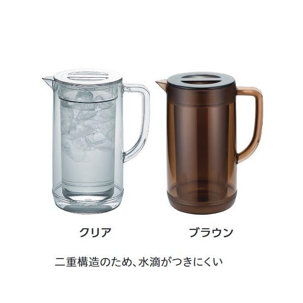 UK ダブルピッチャー サイズ：直径130×H250ｍｍ容量：1.7L材質：AS樹脂二重構造により水滴がつきにくいピッチャーです