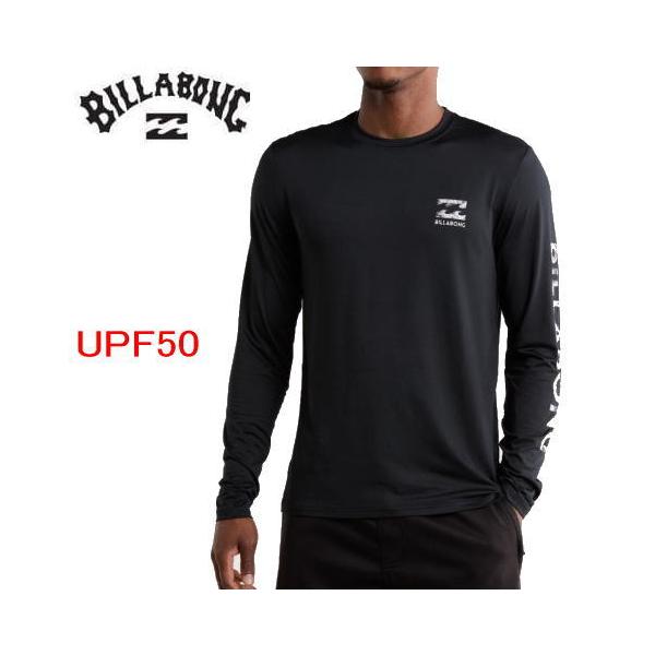 新品　ビラボン　BILLABONG 長袖　ラッシュガード　海やプールでは必須アイテムですシンプルなデザインですがアームにシックなプリントもあり飽きのこないデザインで年代関係なく愛用いただけますウェットスーツのアンダーとしても最適。年間を通し...