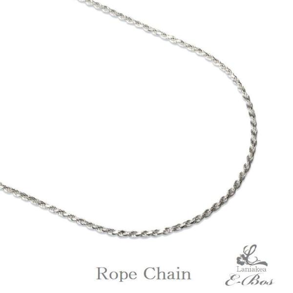 ハワイアンジュエリー 用の定番 ロープチェーン です。このままご使用になっても、ハワイ らしい トップ との組み合わせもボリューム感があって、キラキラ品よく輝く スクリュー の様なロープ状の編み込まれた チェーン がステキです。素材：Sil...