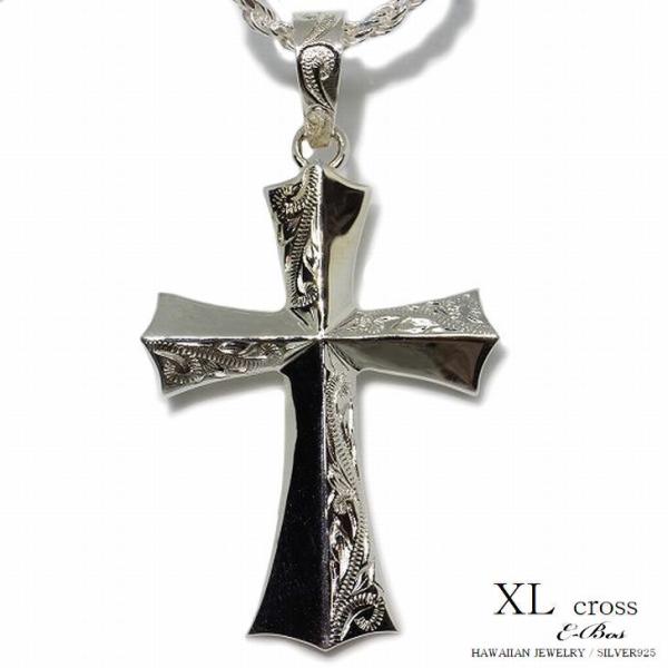 CROSS ハワイアンジュエリー エクストララージサイズ XL ゴシック クロス ペンダント  。神聖なパワーを持ち、身に着ける人を災いから守ってくれると言われている。持つ人に神秘の力を与えてくれるとも言われるお守りモチーフです。彫りは S...