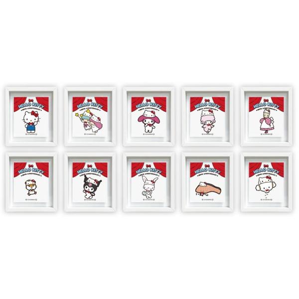 【こちらは10種コンプリート商品となります】サンリオキャラクターがキティちゃんになりきって50周年をお祝いしています◎◎ver.A（全10種コンプリート）ハローキティ/リトルツインスターズ/マイメロディ/マイスウィートピアノ/マロンクリーム...