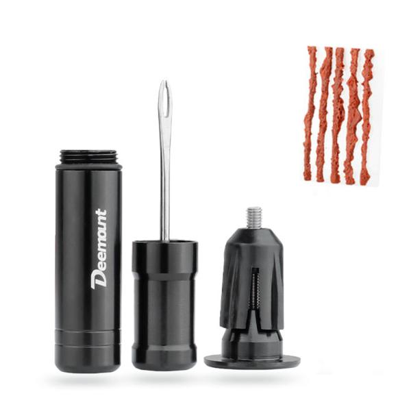 バーエンド内蔵 チューブレスタイヤ パンク修理キット Tプラグ式 軽量38g 携帯工具 MTB ロード グラベル対応チューブレスタイヤの小さな穴を迅速に、そして信頼性高く修理できるツールは、あなたのライドの安心感を高めます。機能性と携帯性を...