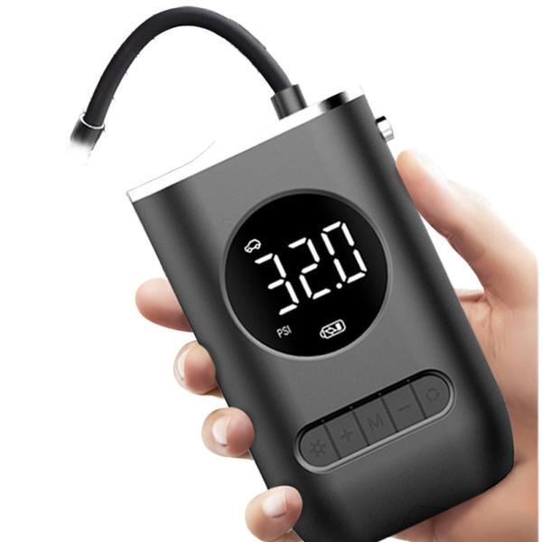電動空気入れ 4000mAh LEDライト搭載 デジタル表示 多用途 コンパクト 持ち運び 自転車 ボール過充填を防ぐ「スマート自動停止機能」設定した空気圧に達すると自動で運転を停止します。空気の入れすぎによるタイヤの損傷を防ぎ、初心者でも...