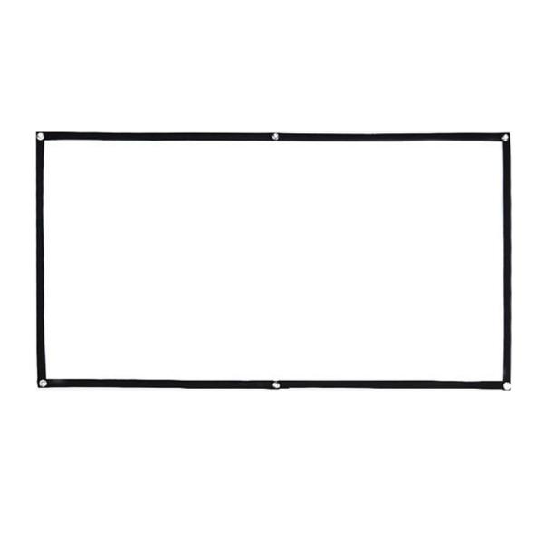 120インチ プロジェクタースクリーン ハトメ付き フック付属 布タイプ 16：9 映画スクリーン アクセサリー120インチ プロジェクタースクリーンハトメ付きで、フックが付属。壁に掛けて使用できるプロジェクタースクリーン。使用しないときは...
