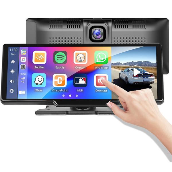 10.26インチ大画面 ワイヤレス ポータブルナビ 前後2カメラ ドライブレコーダー機能 7-32V対応製品の特長1. 高度な接続性：ワイヤレスで即座に連携！複雑なケーブルは不要です。ワイヤレス Apple CarPlay および Andr...