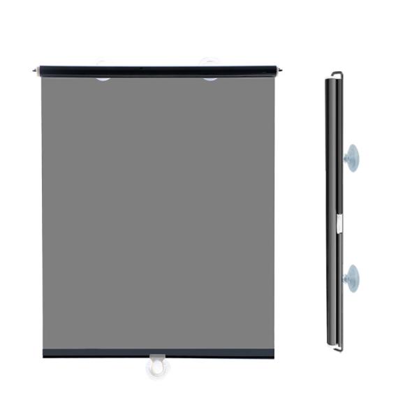 吸盤付き 格納式 ロールスクリーン 45×150cm / 45×200cm サンシェード 車用 遮光カーテン 窓用吸盤付き 格納式ロールスクリーン（サンシェード）窓や車内など、穴を開けずに設置できます。使用しないときはコンパクトに巻き取って...