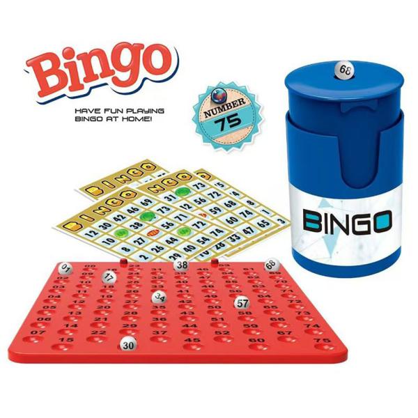 ビンゴゲームセット 円柱 筒形 ビンゴマシーン 番号付きボール 1〜75 ビンゴカード トレイ イベントビンゴゲームセット筒形タイプのビンゴマシーン。番号付きボール、トレイ、ビンゴカード、コインがセットになっています。パーティやイベントの定...