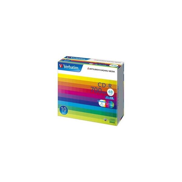商品名：三菱ケミカルメディア CD-R 700MB PCデータ用 48倍速対応 10枚スリムケース入り ワイド印刷可能 SR80SP10V1 ( SR80SP10V1 )
