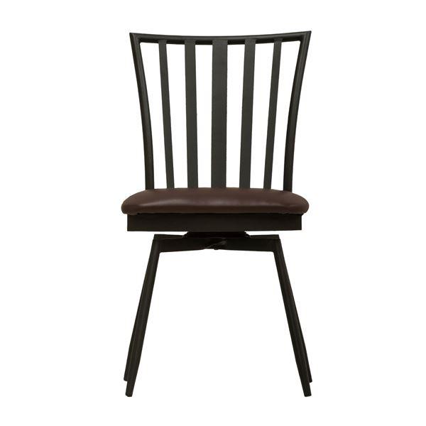 商品名：ダイニングチェア/座面回転式チェアー (ブラウン) 座面高さ：約45cm クラシックデザイン (ジャンル・特徴) リビングチェアー ダイニングチェアー 食卓イス 食卓いす 書斎 作業部屋 什器 ディスプレイ だいにんぐちぇあ しょく...