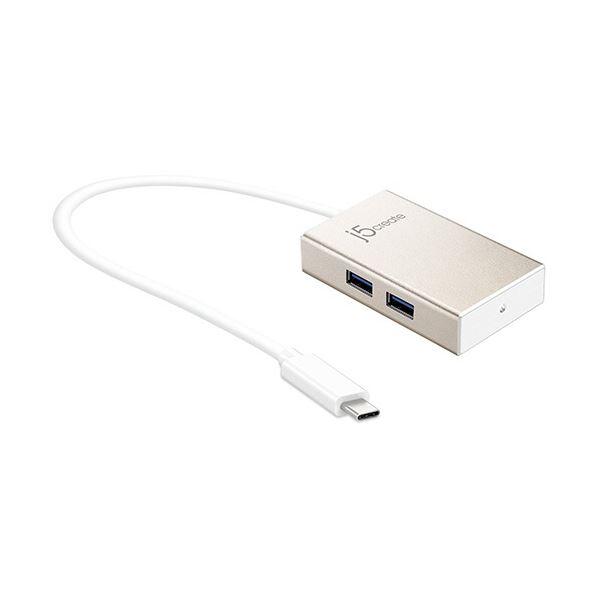 商品名：j5 Create USB Type-Cto USB 3.0 4ポートハブ シャンパンゴールド JCH343 1個 (ジャンル・特徴) USB-Cから一気に4ポートUSB3.0ハブを増設できるアダプター ( JCH343 )
