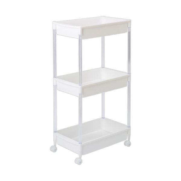 商品名：平和工業 玄関ワゴン WillST 3段ホワイト S-850WH 1台 (ジャンル・特徴) 洗剤やシャンプー、石けんなどのストックに好適です。 ( S-850WH )