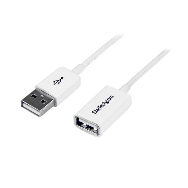 商品名：（まとめ） StarTech.com USB2.0延長ケーブル 1m A（オス）-A（メス） ホワイト USBEXTPAA1MW 1本 (×2セット)