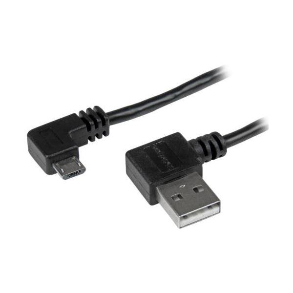 商品名：StarTech.com L型右向きマイクロUSBケーブル タイプA（オス）-Micro B（オス） 1m ブラックUSB2AUB2RA1M 1本