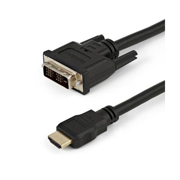 商品名：StarTech.com HDMI-DVI-D変換ケーブル HDMI（19ピン）-DVI-D（19ピン） オス／オス 1.5mブラック HDDVIMM150CM 1本