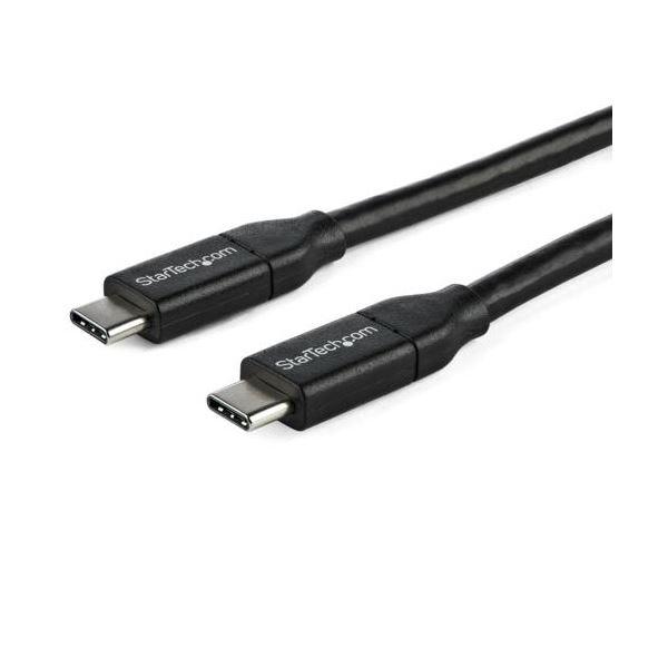 商品名：StarTech.com USB2.0 Type-Cケーブル 給電充電対応 TypeC（オス）-TypeC（オス） 1m ブラックUSB2C5C1M 1本