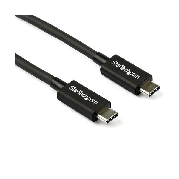 商品名：StarTech.com Thunderbolt 3ケーブル 0.8m 100W PD対応 ブラック TBLT34MM80CM1本