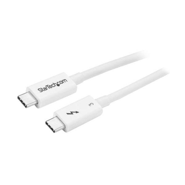 商品名：StarTech.com Thunderbolt 3 （40Gbps） USB-Cケーブル 50cm ホワイトTBLT34MM50CW 1本 ( TBLT34MM50CW )