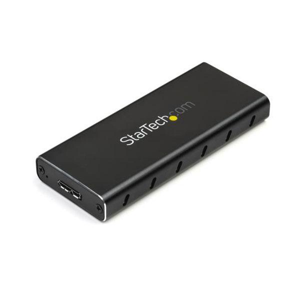 商品名：StarTech.com USB Type-C接続SATA M.2 NGFF SSDケース USB 3.1（10Gbps）ブラック＆シルバー SM21BMU31C3 1個 ( SM21BMU31C3 )