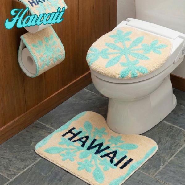 ハワイアンキルトモチーフが描かれた、南国テイストあふれるトイレカバーセット。爽やかなカラーとふんわり優しい風合いが、トイレ空間を明るく心地よい雰囲気に演出します。南国の自然を感じる華やかなデザインは、置くだけで空間のアクセントに。毎日の暮ら...