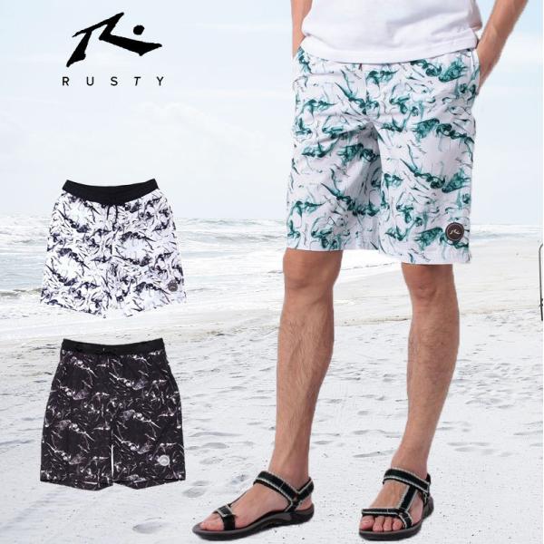 人気サーフブランドのRUSTYからお洒落なプリント柄の高機能サーフパンツ♪どちらも軽くて乾きが早く、水中でもビーチでも快適なはき心地です。水陸両用でお使いいただけるので、アウトドアやスポーツウェアとしても活躍！インナー付き【サイズ】M(ウエ...