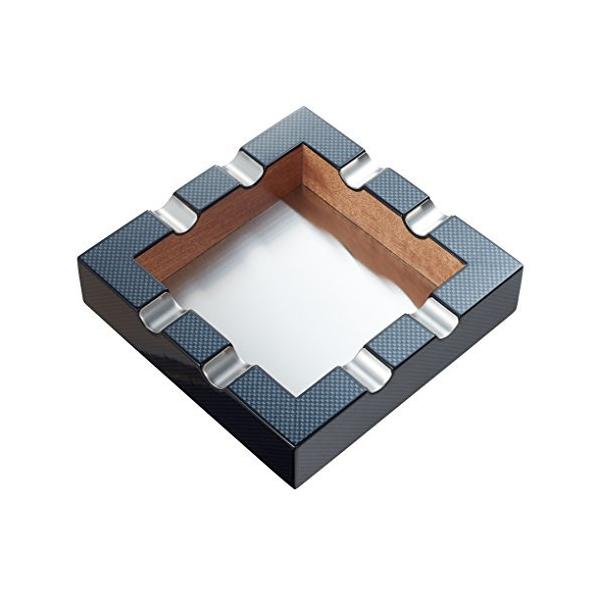 Visol ブレーデン 卓上灰皿 カーボンファイバーパターン 約19.6×19.6×4.4cm アシュトレイ 海外直輸入品灰皿,海外モデル,アメリカ,輸入物  Visol Braeden Carbon Fiber Pattern Cigar...