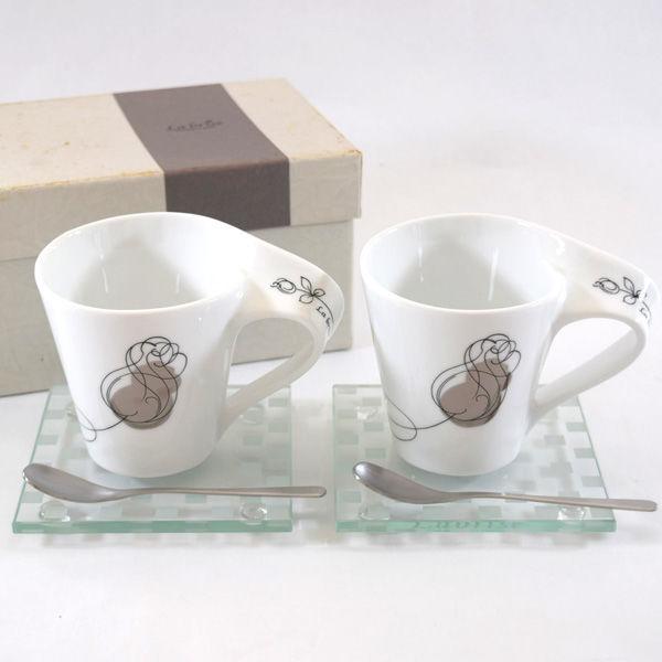 ・メーカー　　：La brise・製品型番　　：LB-003・サイズ　　　：口径　（約ｃｍ）:8.2，高さ　（約ｃｍ）:9，スプーン 全長(約cm):12，・色(柄)の系統：白磁・素材　　　　：陶器・付属品　　　：共箱(汚れあり)しおり--...