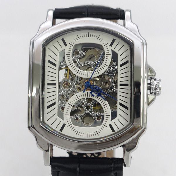 ・メーカー　　：Forsining・製品型番　　：A385・サイズ　　　：ベルト内周　（約ｃｍ）:16.5-20.5，フェイス横　（約ｃｍ）:4，フェイス縦　（約ｃｍ）:4.3，総重量　（約ｇ）:92，・色(柄)の系統：シルバー ホワイト ...