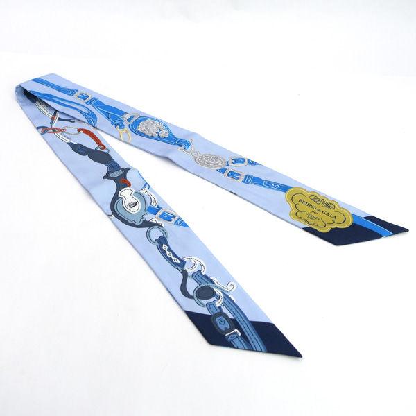 ・メーカー　　：HERMES / エルメス・サイズ　　　：横幅　（約ｃｍ）:85.0，高さ　（約ｃｍ）:5.0，・色(柄)の系統：ブルー・デザイン　　：スカーフ・素材　　　　：シルク・付属品　　　：無し-------------------...